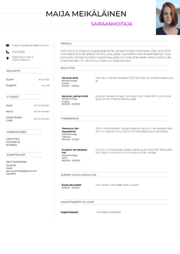 Luo täydellinen cv pohja minuuteissa - Kokeile ilmaiseksi